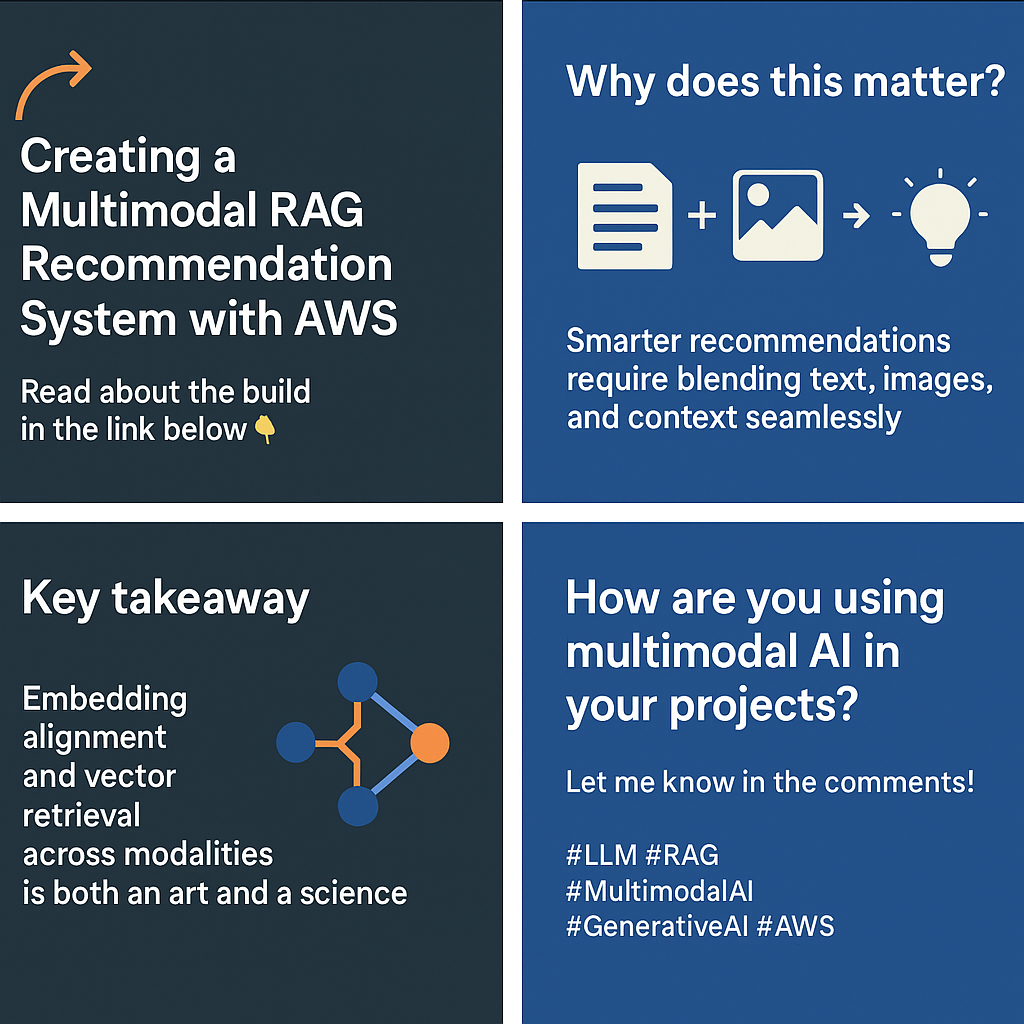 Building a Multimodal RAG Recommendation System with AWS | by Kripa ...