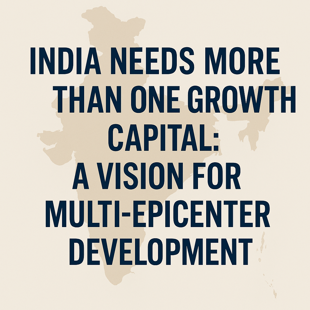 India Needs More Than One Growth Capital: A Vision for Multi-Epicenter ...