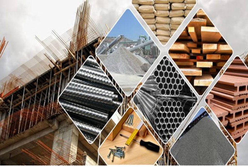 Construction Materials Collage