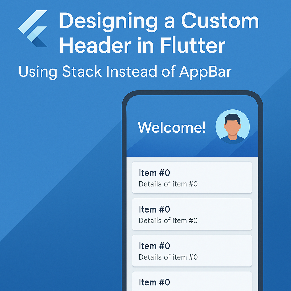 🧱 Designing a Custom Header in Flutter Using Stack Instead of AppBar | by AlexCodeX | Medium