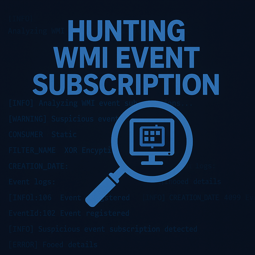 Hunting WMI Event Subscription Persistence | by Nesrine Cherrabi | Detect FYI