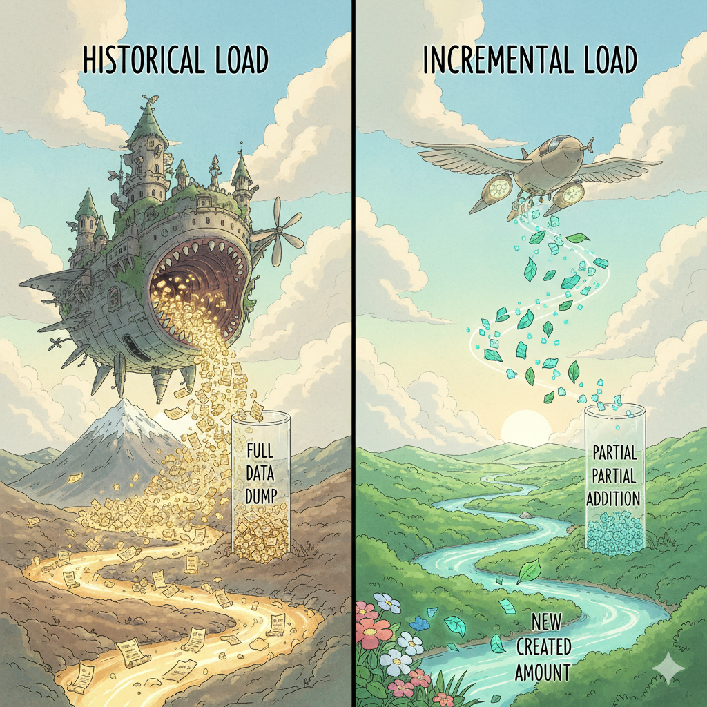 Historical vs. Incremental Data Ingestion Methods | Towards Data Engineering