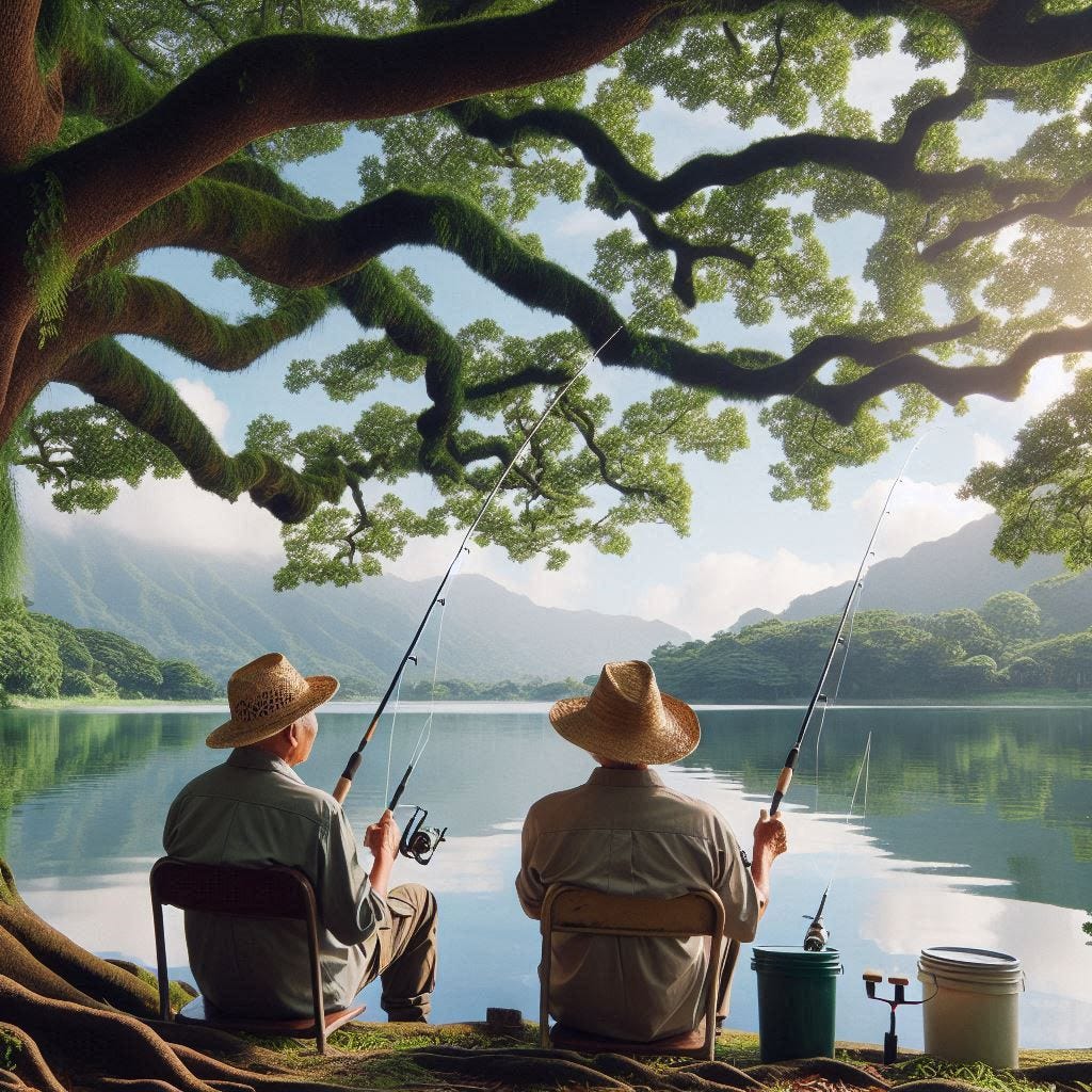 Gone Fishin’ Me and Billy went fishin’ down by the lake today. Yeah, it ...