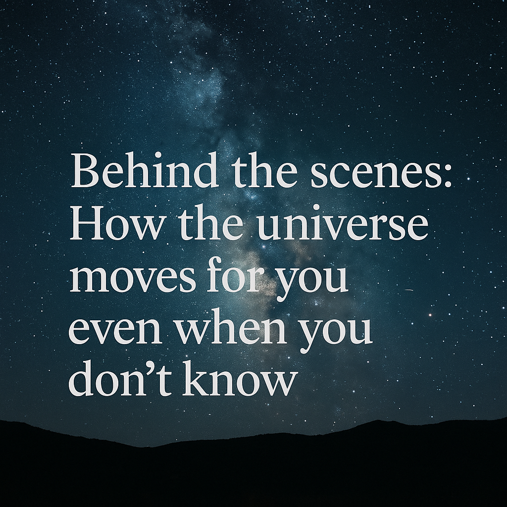 Behind the scenes: How the universe moves for you even when you don’t ...