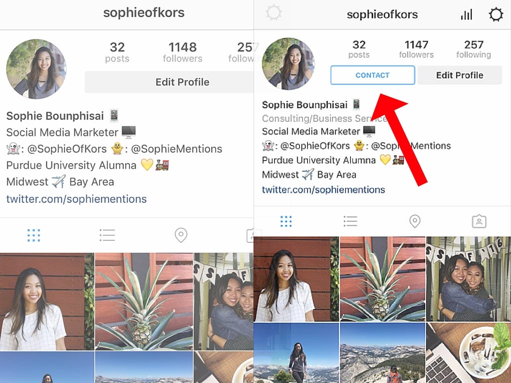 How To Get A Contact Button On Instagram | Step by Step with Photos ...