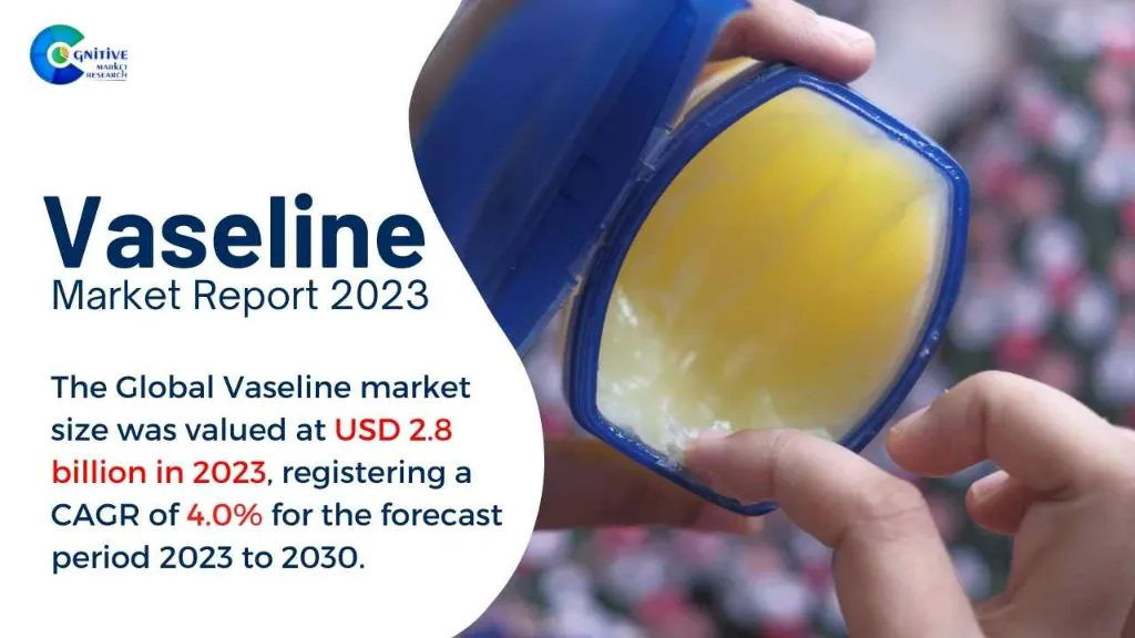 Vaseline Market size was USD 2.8 billion in 2023 and will grow at a CAGR of 4.0% from 2023–2030 ...