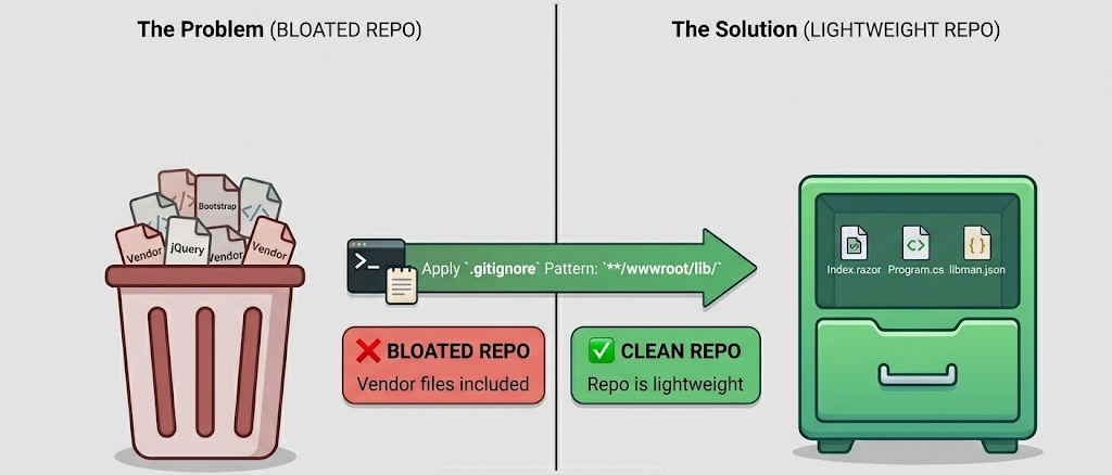 How to Stop Tracking the wwwroot/lib Folder in .NET 9 & Blazor with Git ...