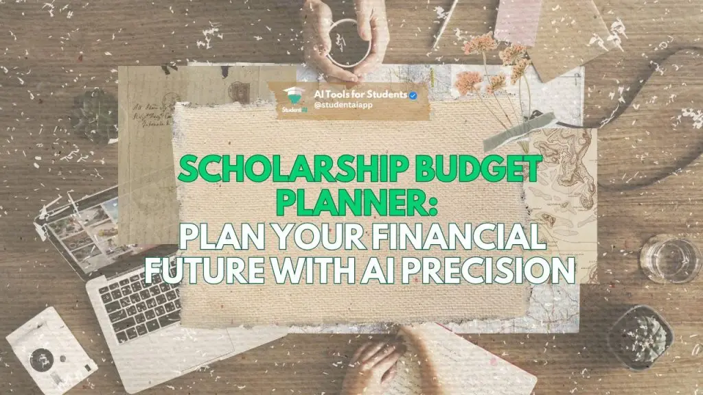 Scholarship Budget Planner: Plan Your Financial Future with AI ...