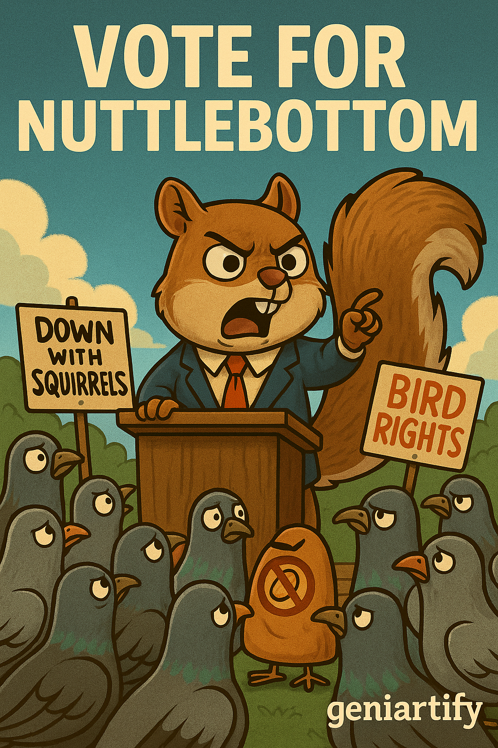 🐿️🗳️ The Squirrel Who Ran for President (And Faced a Pigeon Rebellion ...