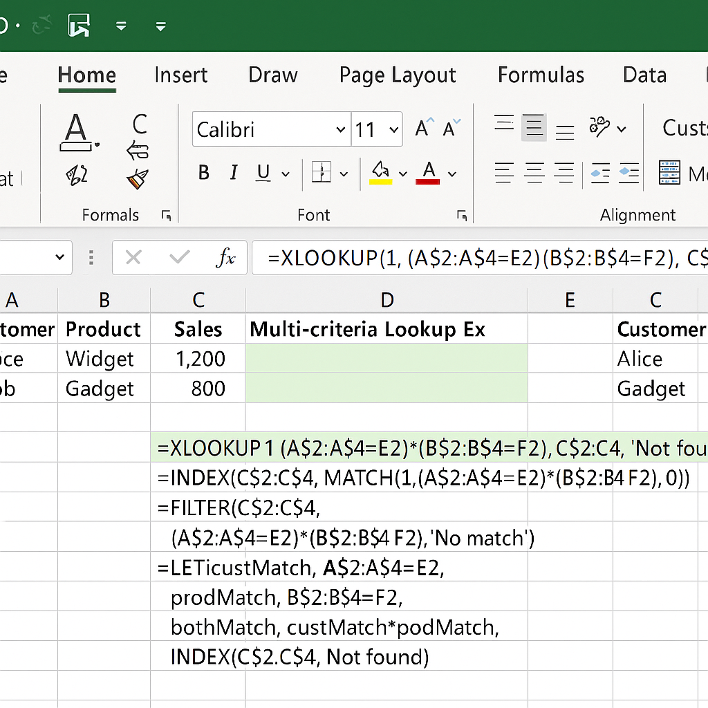 Multiple-Criteria Lookups in Excel: Five Methods to Master | by Mark ...
