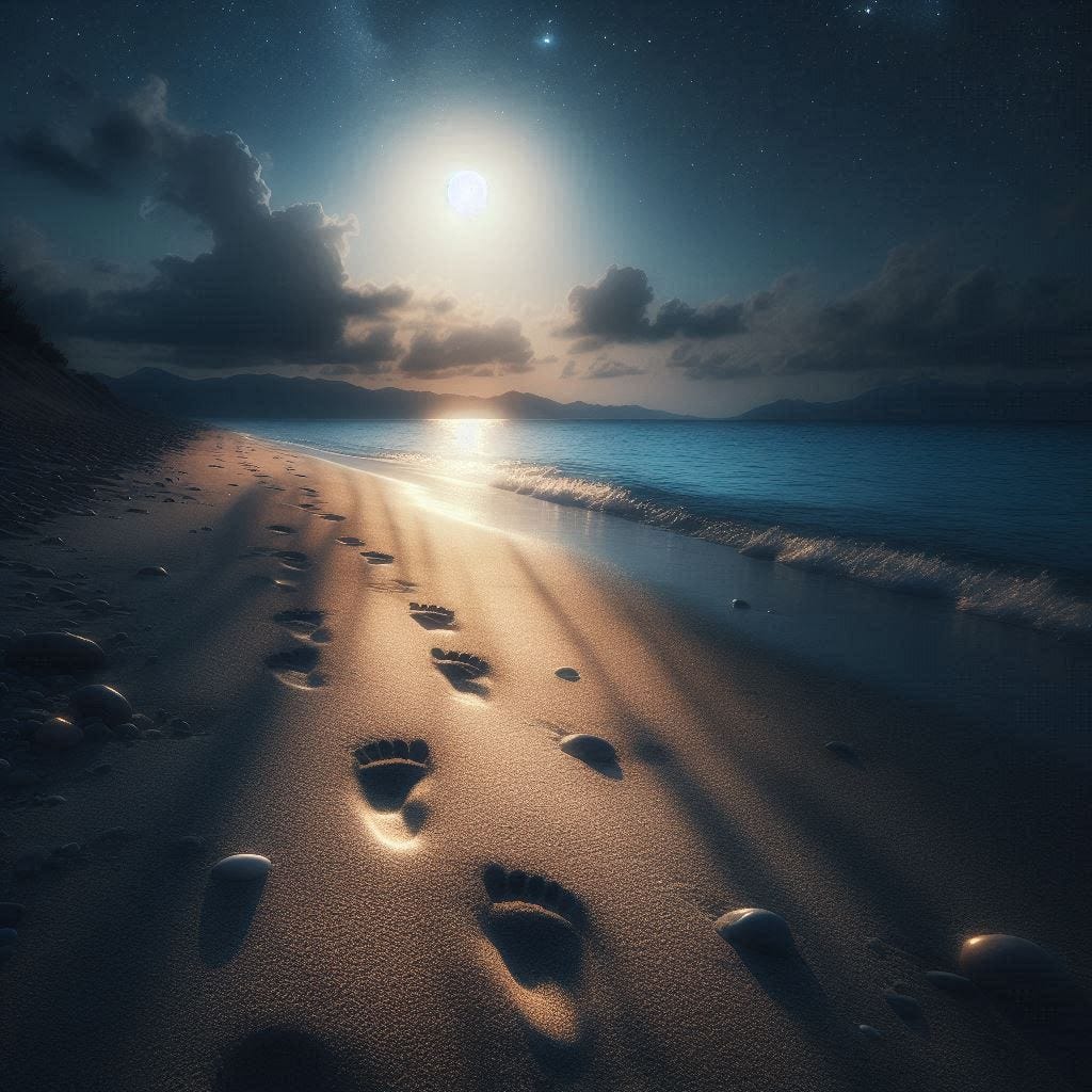 Vanishing Footprints. Secrets in the Sand | by Trish Church | NEW ...