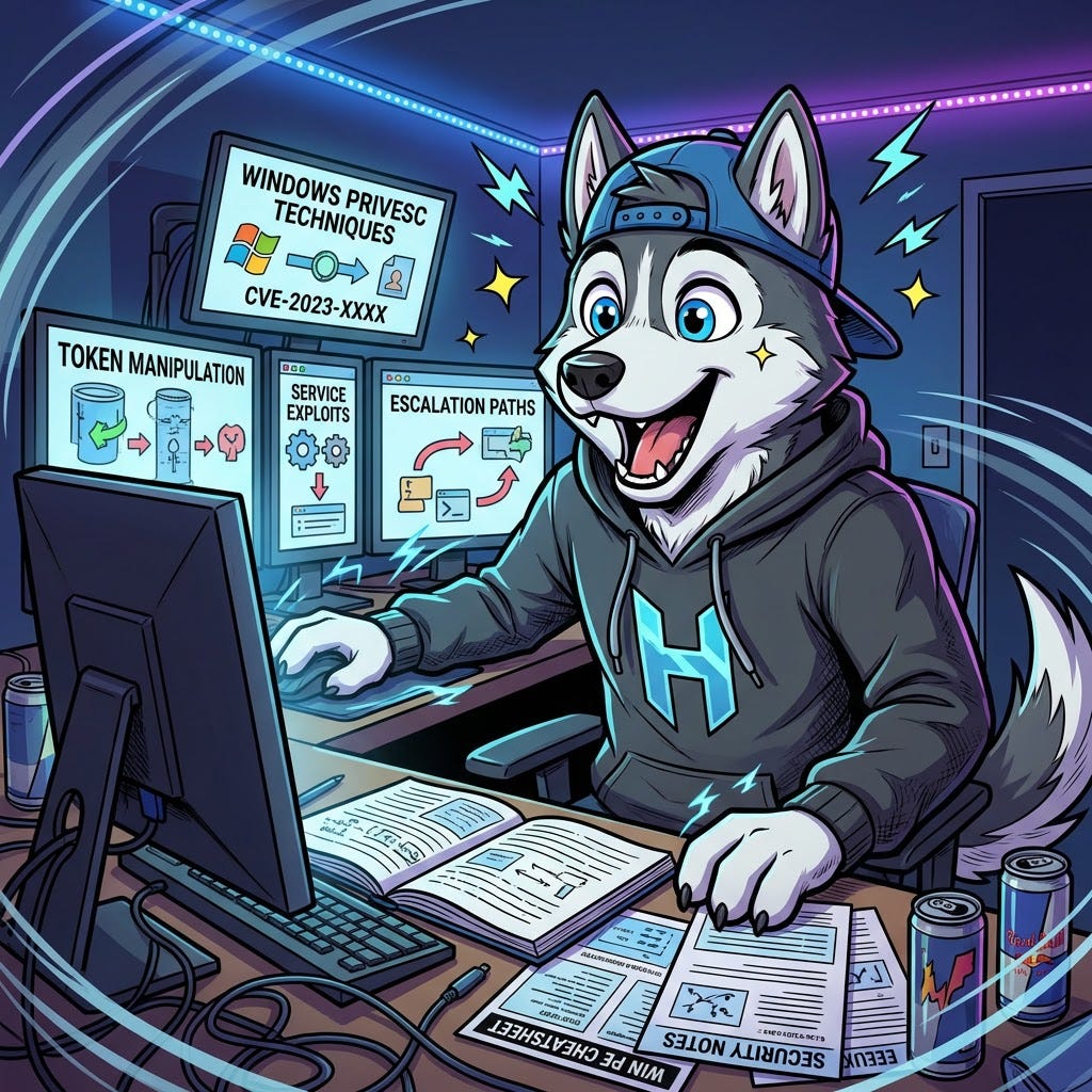 OSCP Notes, Windows PrivEsc Cheat Sheet | by The Husky Hacker | Medium
