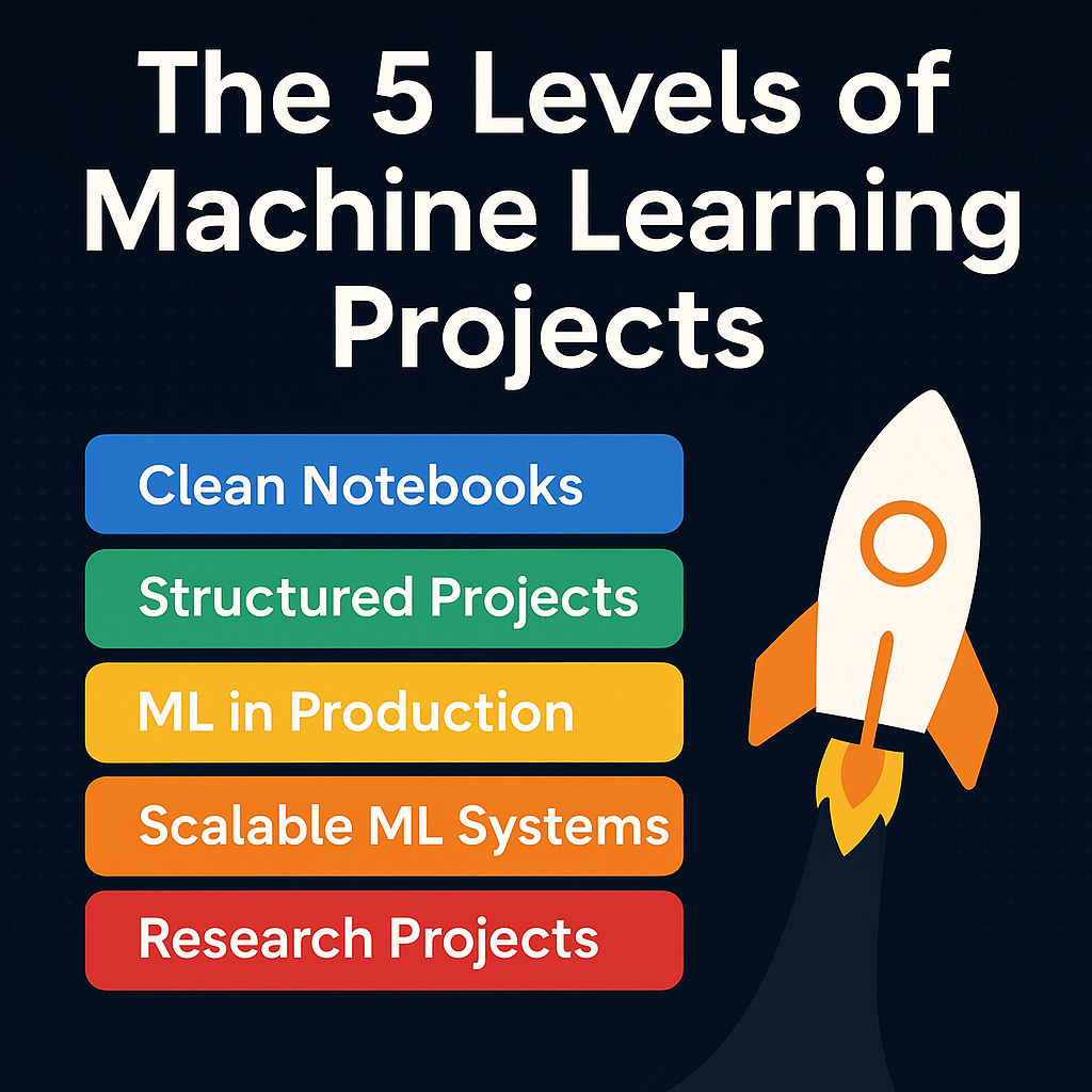 🚀 The 5 Levels of Machine Learning Projects: From Kaggle Notebooks to ...