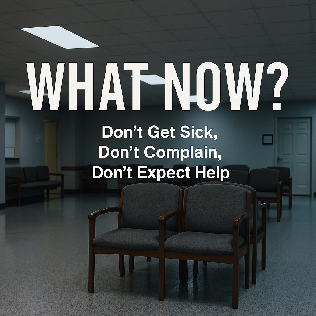 🏛️ What Now? Don’t Get Sick, Don’t Complain, Don’t Expect Help | by ...