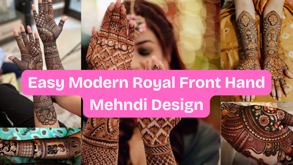Elegant & Modern Royal Front Hand Mehndi Design - dailyspok - Medium