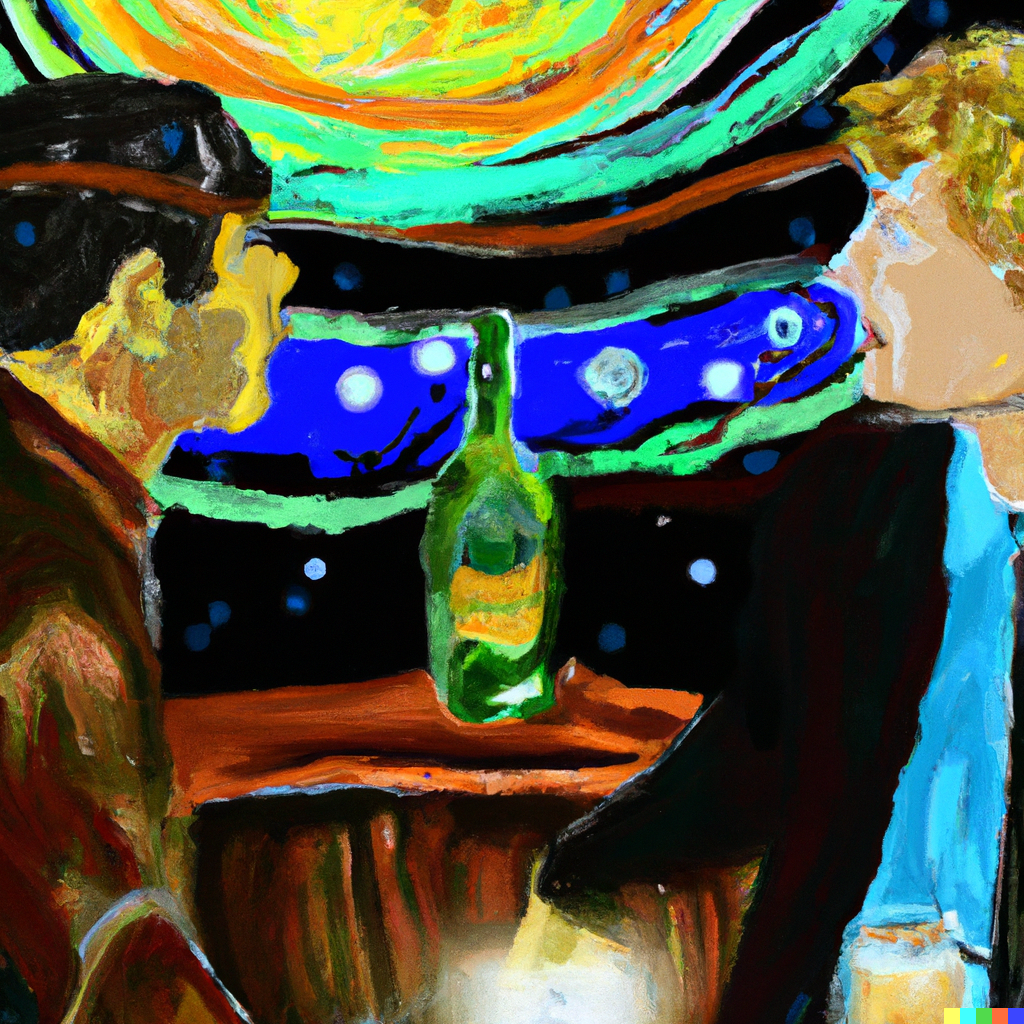Captain Kirk and Luke Skywalker meet in a bar at the edge of a wormhole ...