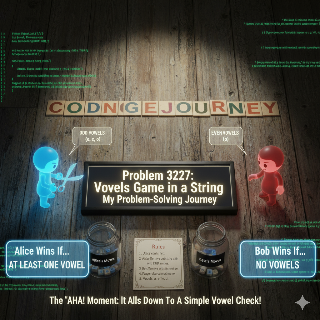 “Vowels Game in a String” — My Problem-Solving Journey | by Sivaraj ...
