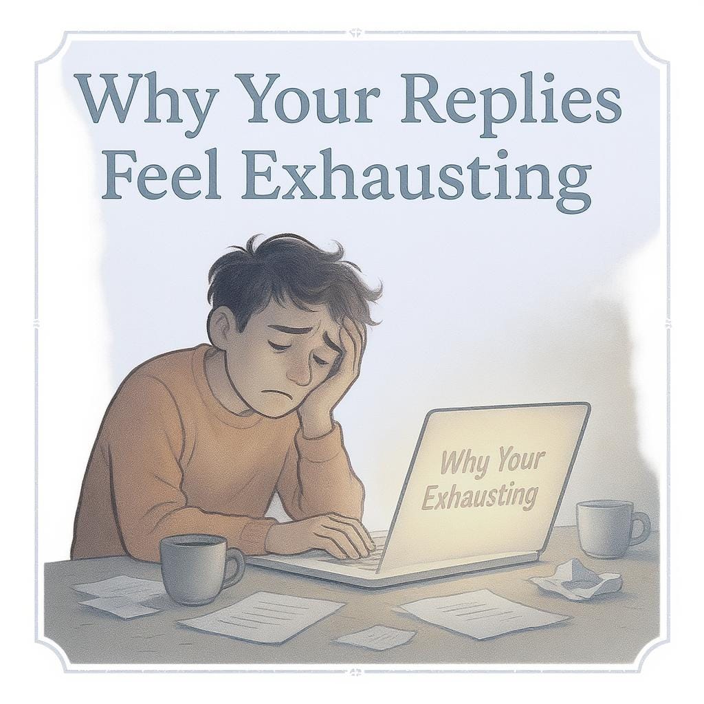 Why Your Replies Feel Exhausting (And How to Fix It Today) | by Eriki ...