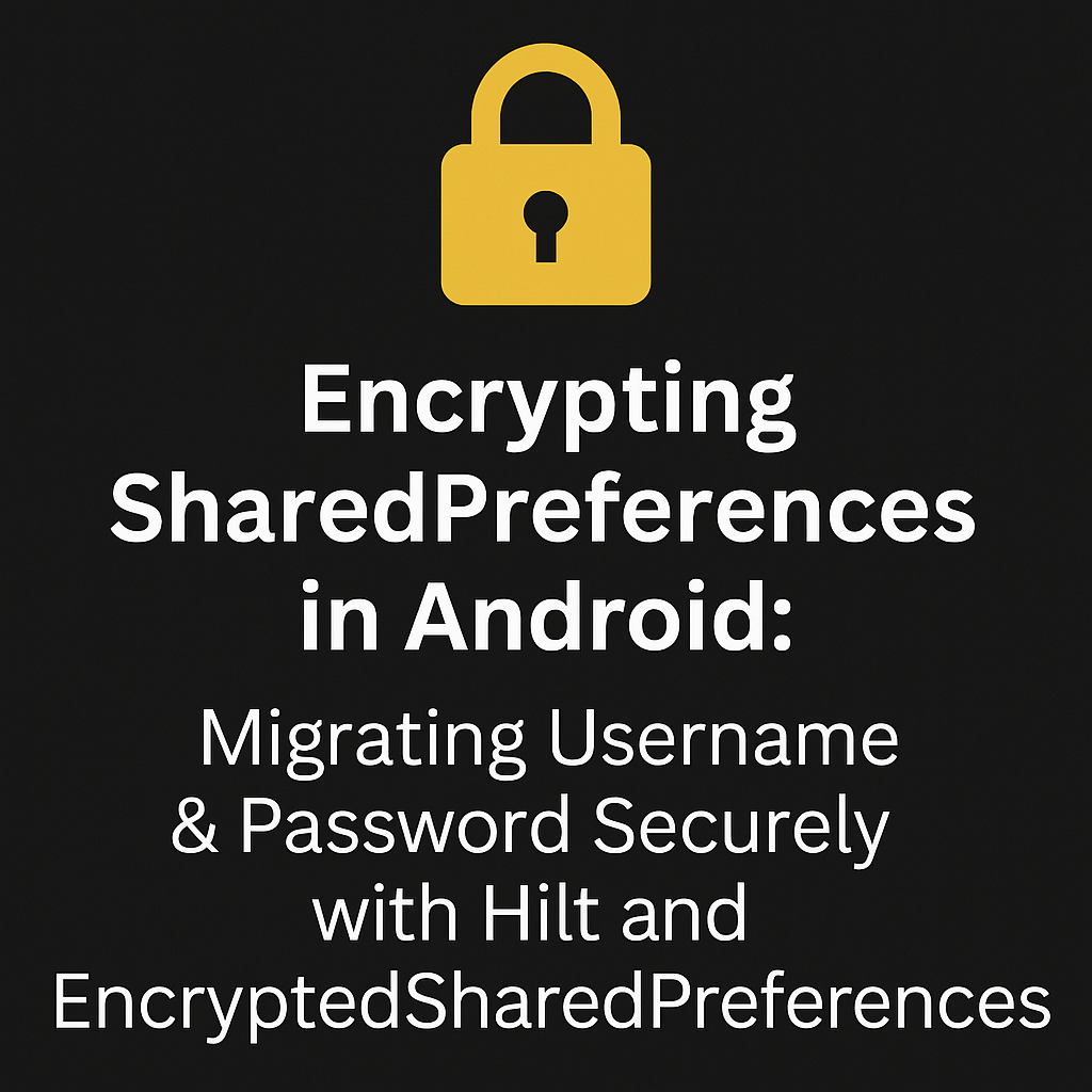 🔐 Encrypting SharedPreferences in Android: Migrating Username & Password Securely with Hilt and ...