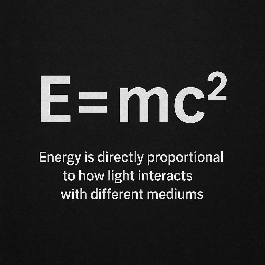 What If Mass Is Just the Medium? A New Lens on Einstein’s Equation | by ...