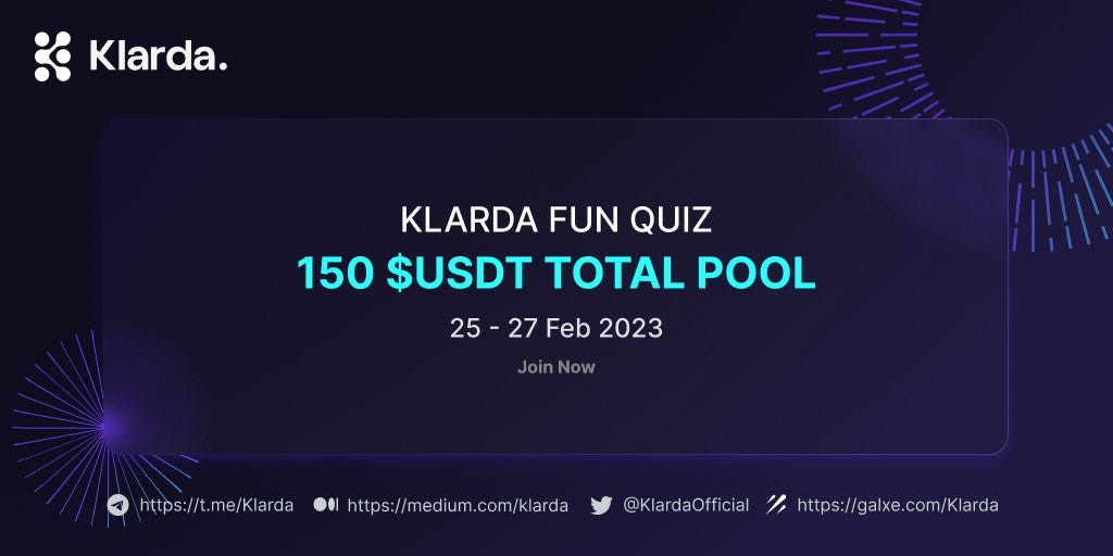 Klarda’s Fun Quizs Mini-Campaign. Hello, Klarda community, | by Jul K. Lee | Klarda | Medium