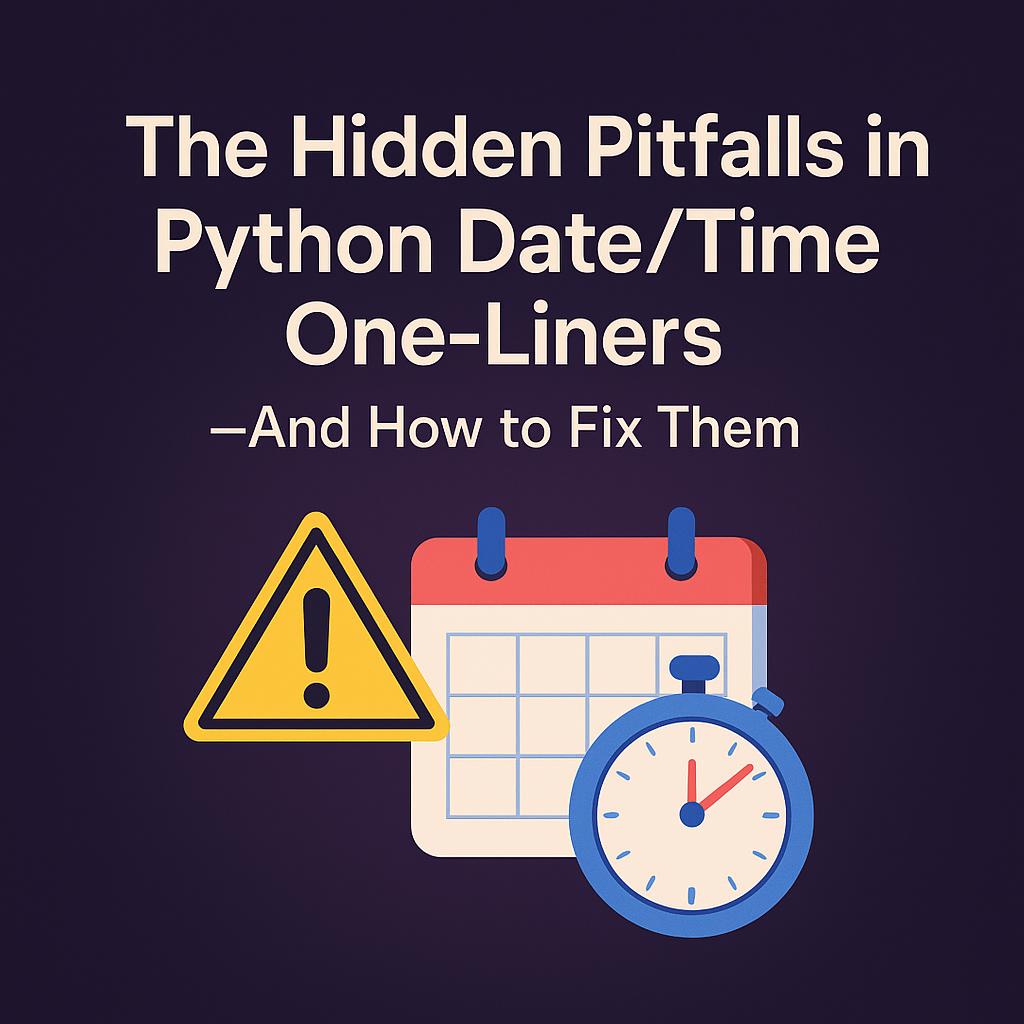 The Hidden Pitfalls in Python Date/Time One-Liners — And How to Fix Them | by Ajaymaurya | Jun ...