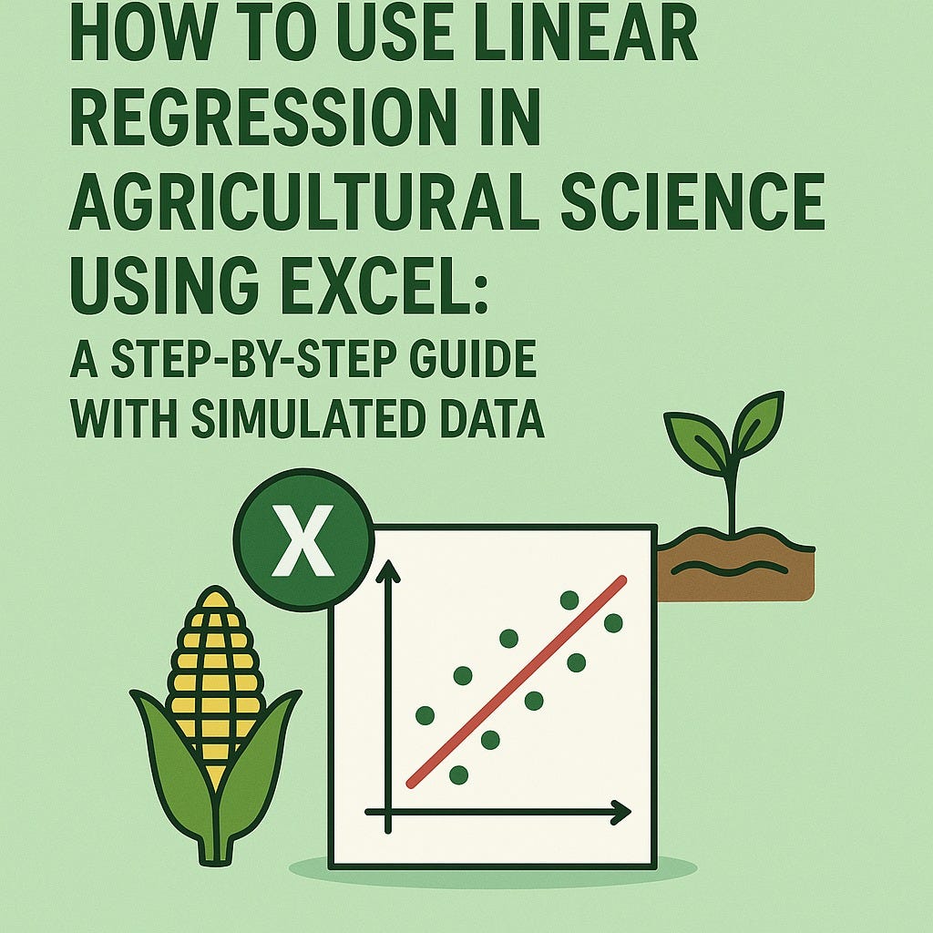 How To Use Linear Regression In Agricultural Science Using Excel A Step By Step Guide With