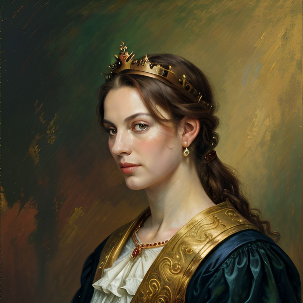 “Elegance in Oil: Portraying the Beauty of a Princess Through Art” | by ...