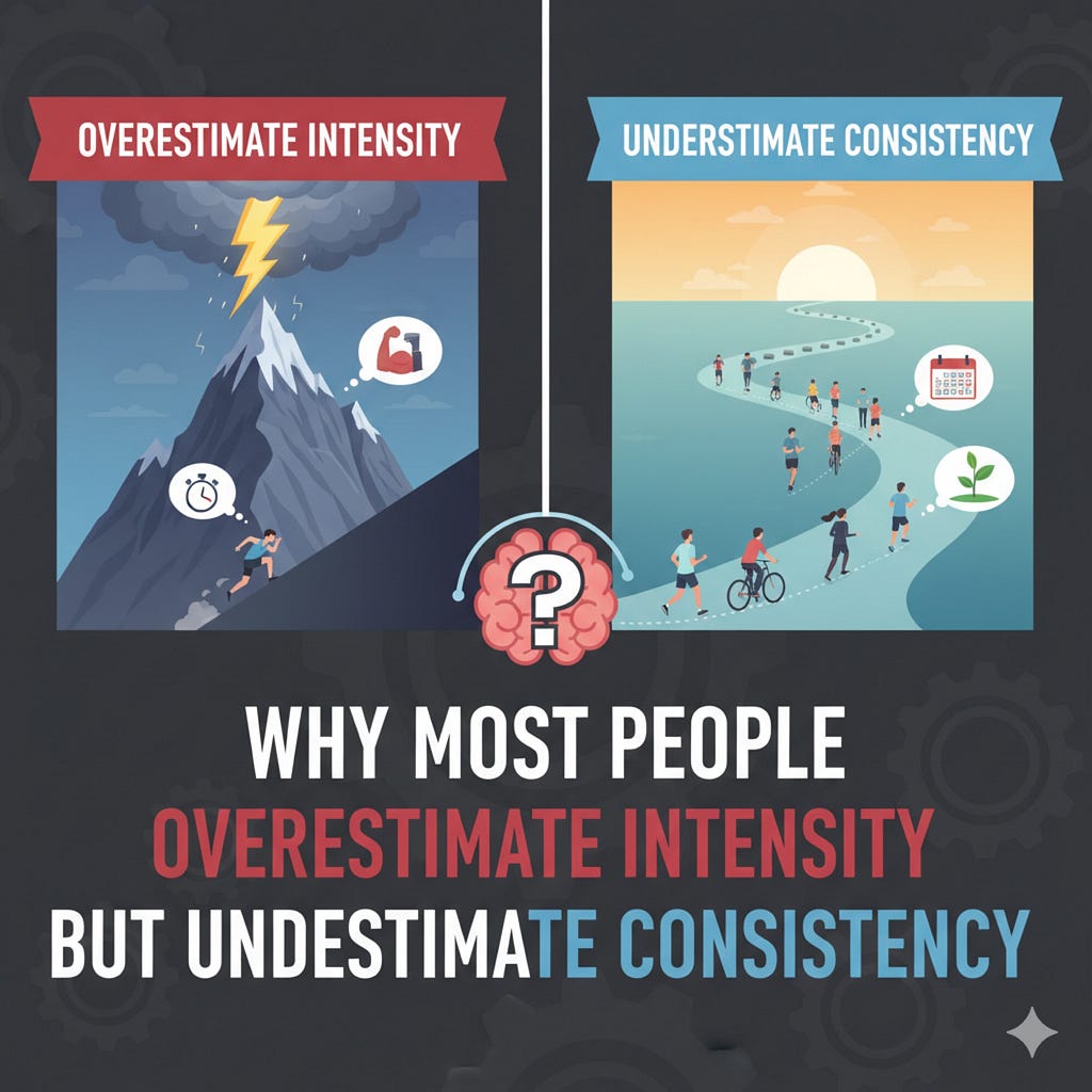 🧠 Why Most People Overestimate Intensity but Underestimate Consistency ...