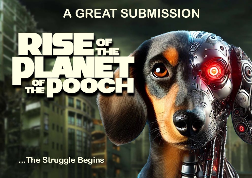 A GREAT SUBMISSION — The Rise of the Planet of the Pooch | by Liz Edon ...