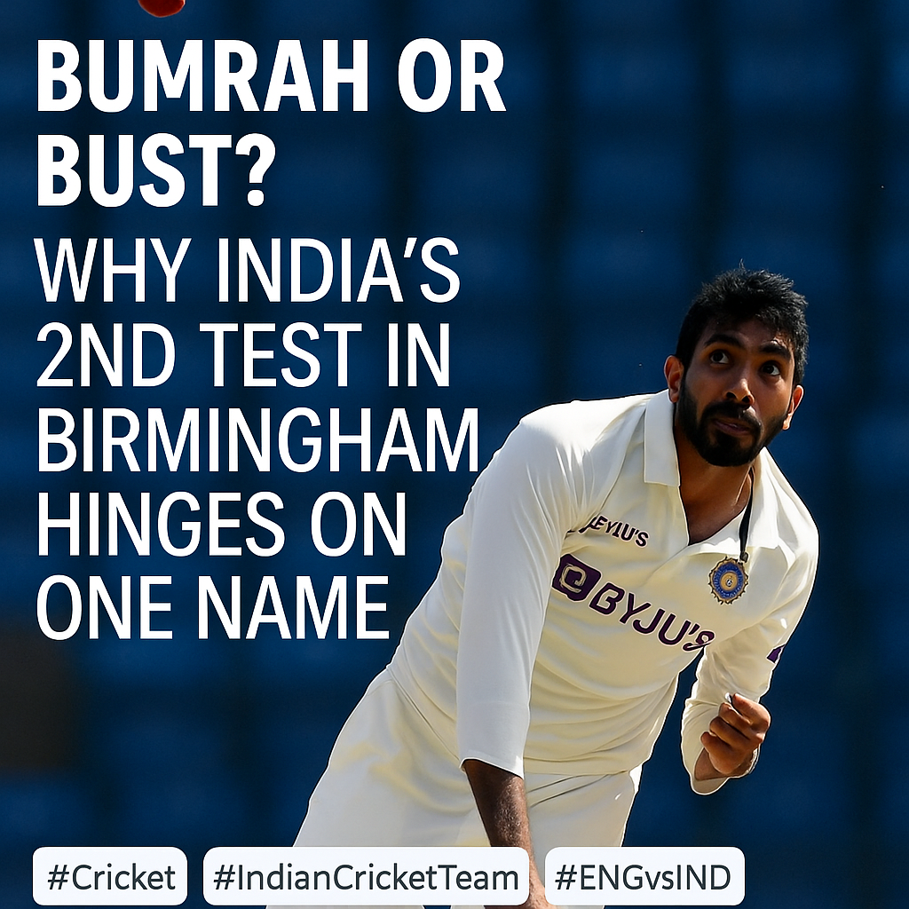 Bumrah or Bust? Why India’s 2nd Test in Birmingham Hinges on One Name ...