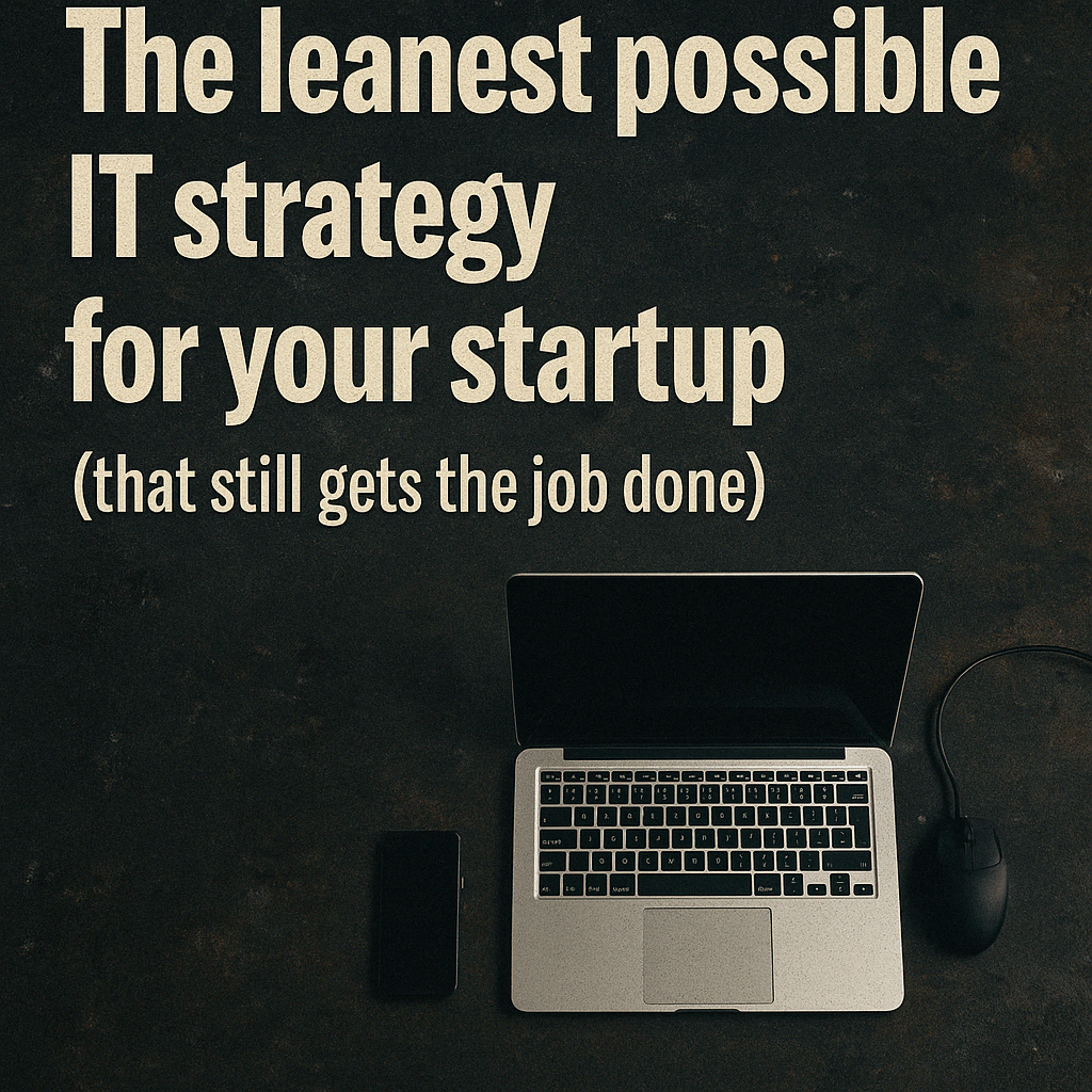 The leanest-possible IT plan for your startup (that still gets the job ...