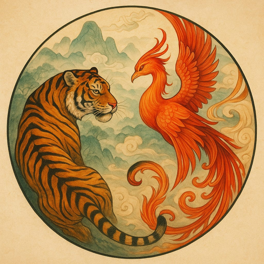 The Tiger and the Phoenix - Tina Marie - Medium