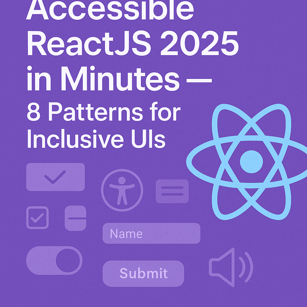 Accessible ReactJS 2025 in minutes — 8 patterns for inclusive UIs | by ...