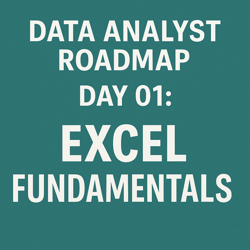 Data Analyst Roadmap: Day 01-Excel Fundamentals | by Aryalakshmi NB | Medium