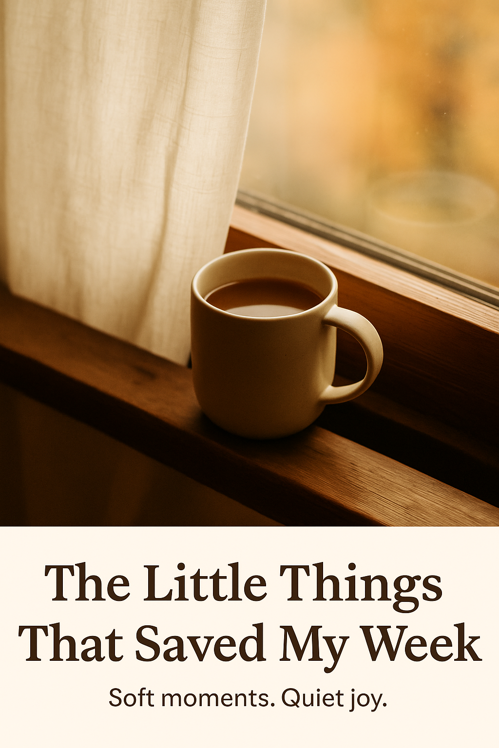 The Little Things That Saved My Week | by Khushi Chouhan | Pen With ...