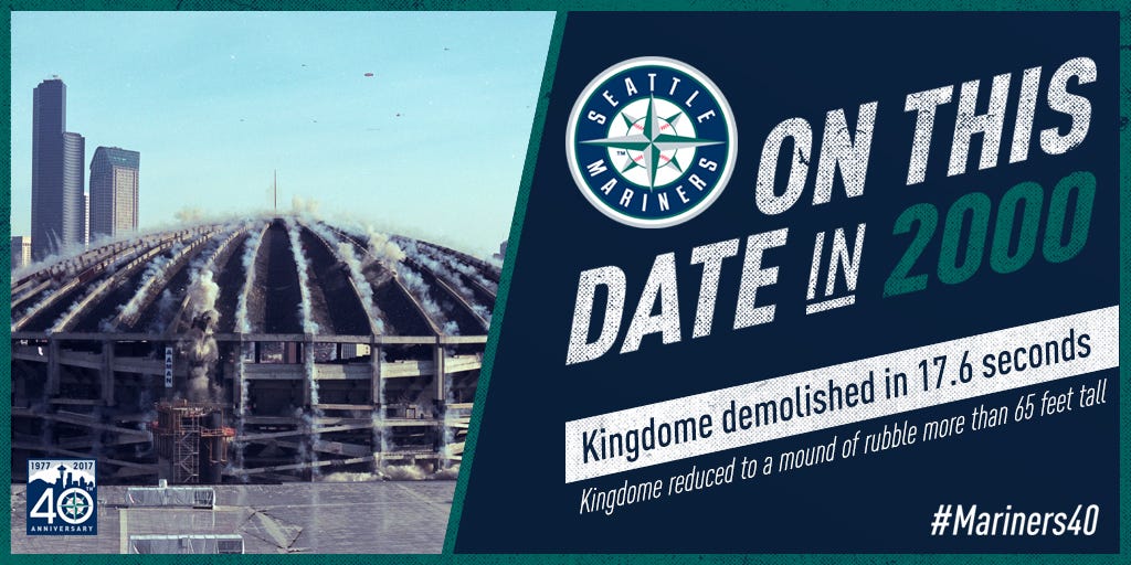 On This Date: Kingdome is Demolished | by Mariners PR | From the Corner ...
