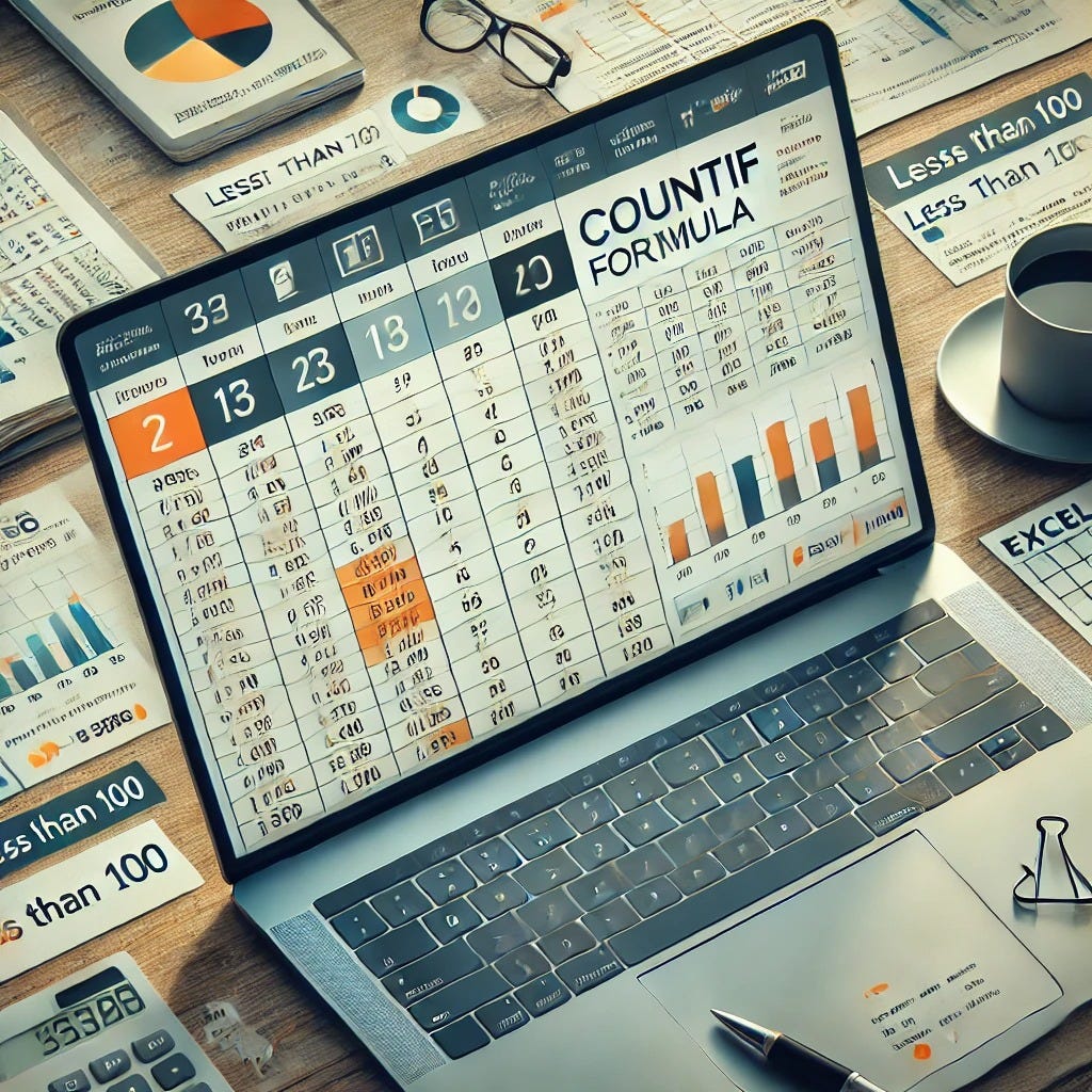 Count Cells Less Than Specific Values In Excel A Complete Guide With Example Data And Formulas