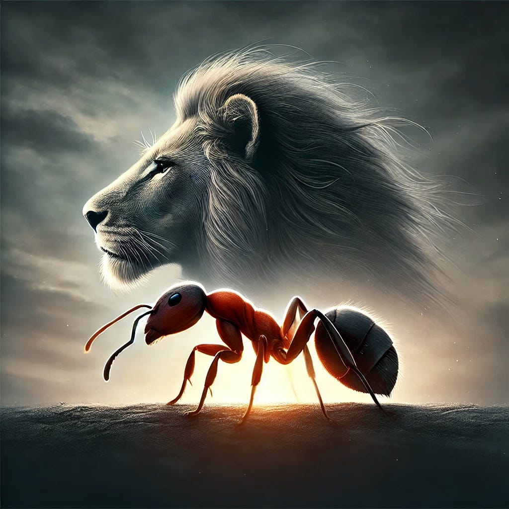 An Ant With a Lion’s Heart. Nothing… Never… Nothing!! | by David Li ...