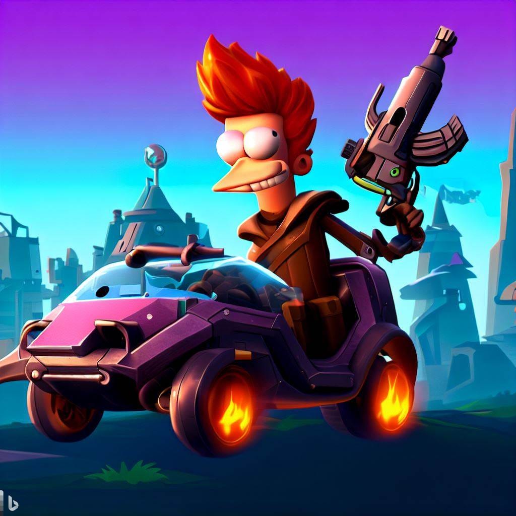 Unbelievable Fusion: Fortnite Meets Futurama!, Futurama Invades ...