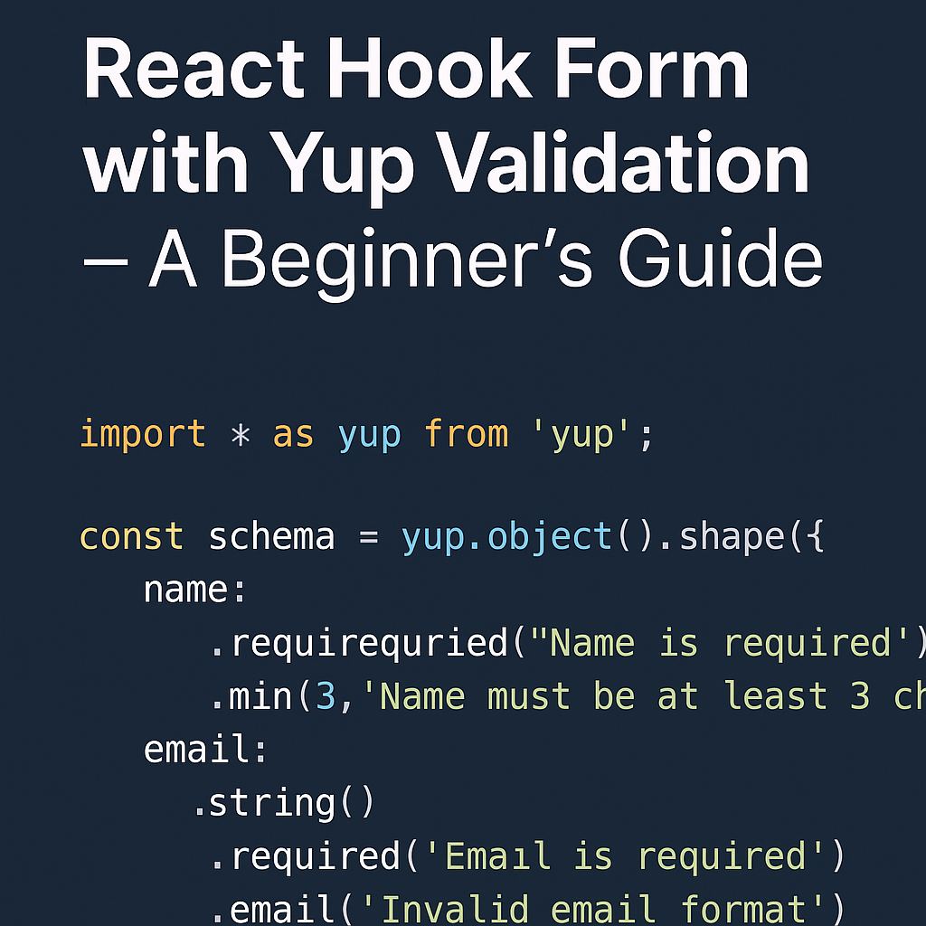 Mastering React Hook Form with Yup Validation | by Umar Farook J | Medium