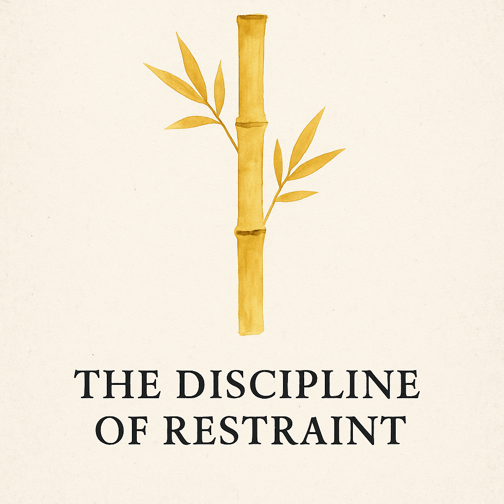The Discipline of Restraint. From The Areté Journal — by Kevin… | by ...