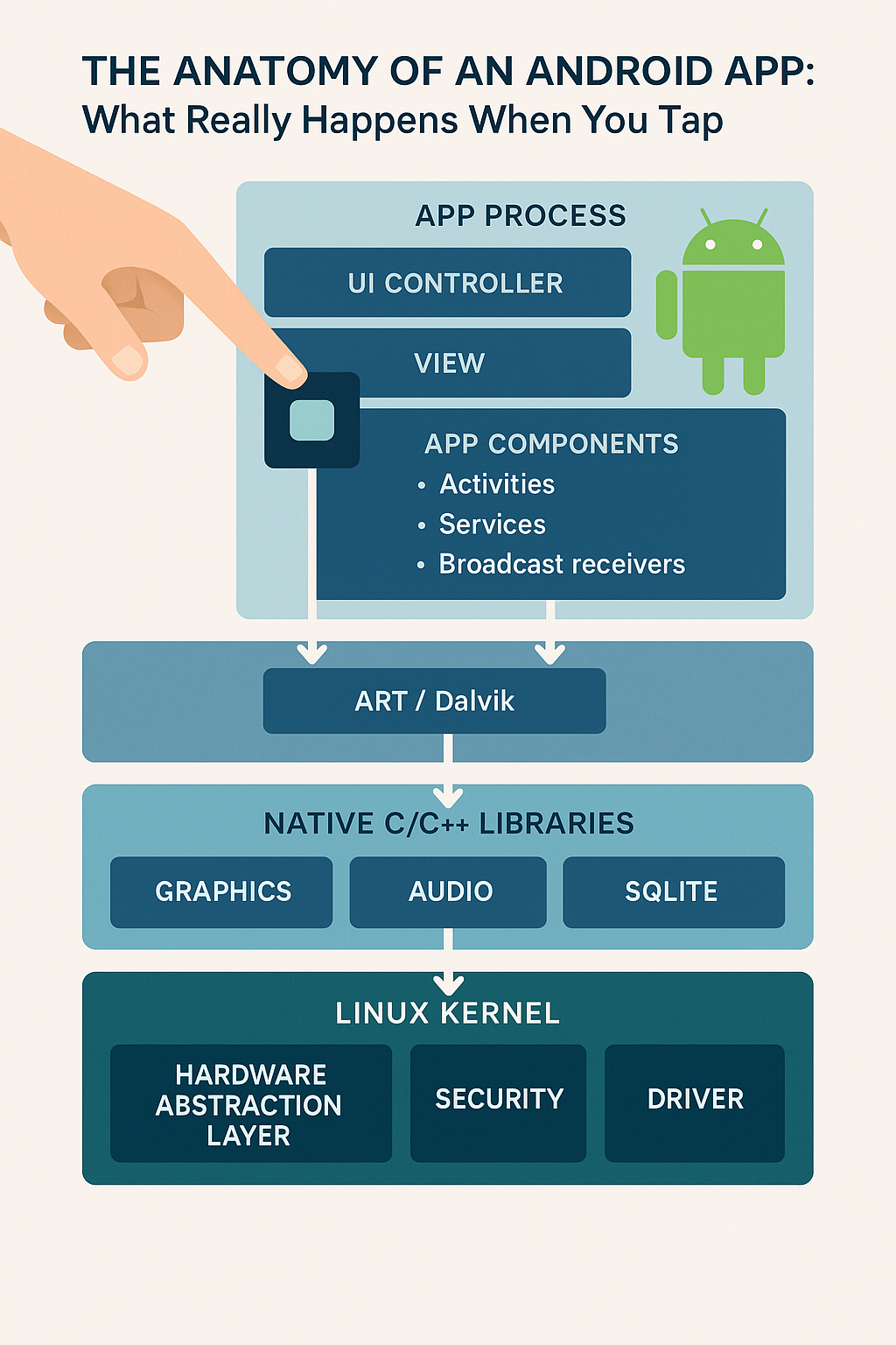 “The Anatomy of an Android App: What Really Happens When You Tap” | by Dhivya | Apr, 2025 | Medium