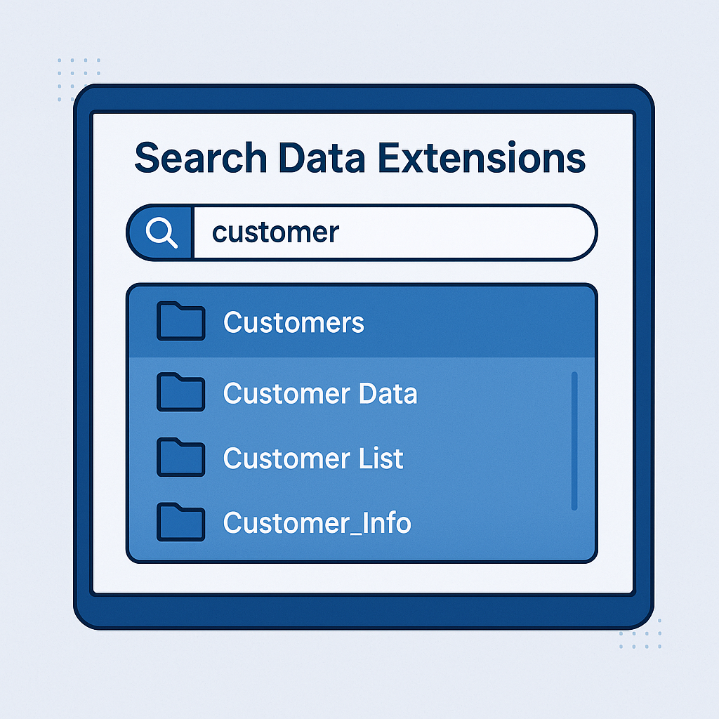 SFMC Data Extension Search:. SFMC Data Extension Search — A… | by ...