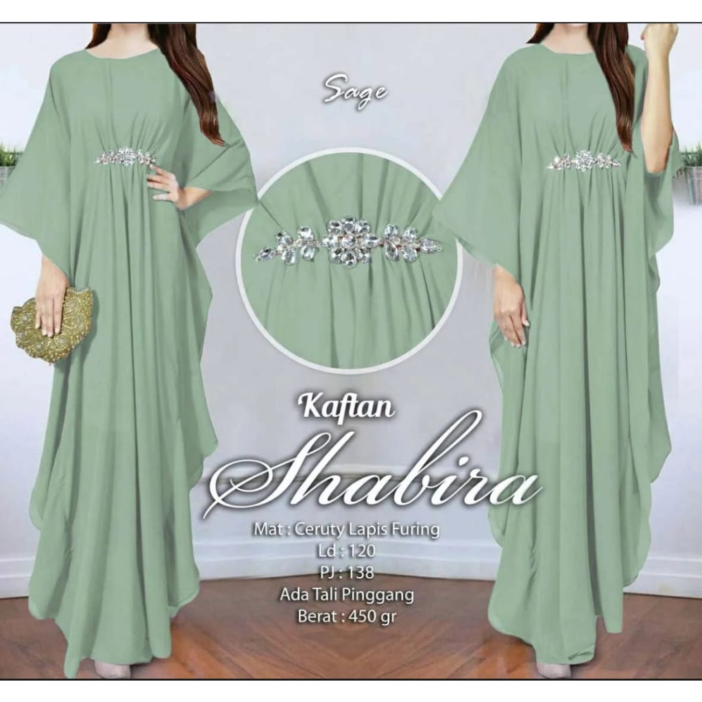 SHABIRA TERLARIS/KAFTAN WANITA/KAFTAN JUMBO/KAFTAN KONDANGAN HIJAB ...