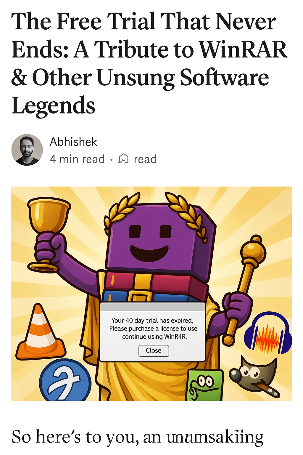 The Free Trial That Never Ends: A Tribute to WinRAR & Other Unsung Software Legends | by ...