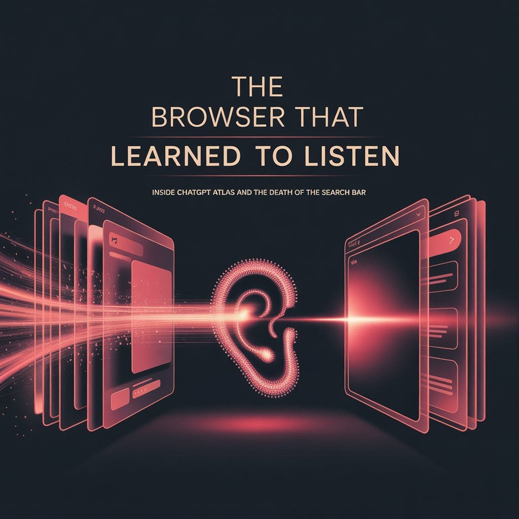 The Browser That Learned to Listen: Inside ChatGPT Atlas and the Death of the Search Bar | by ...