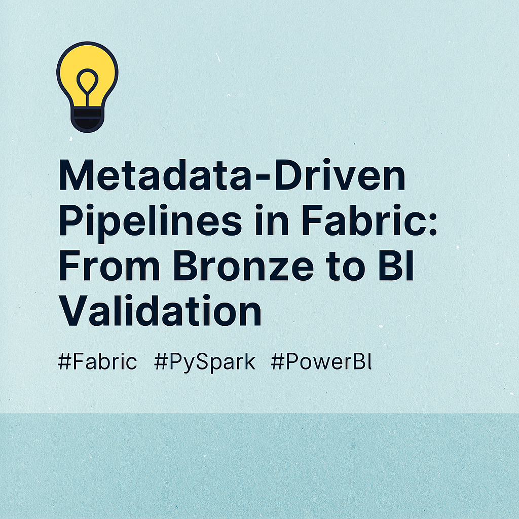 Metadata‑Driven Pipelines in Microsoft Fabric: Scaling Ingestion and ...
