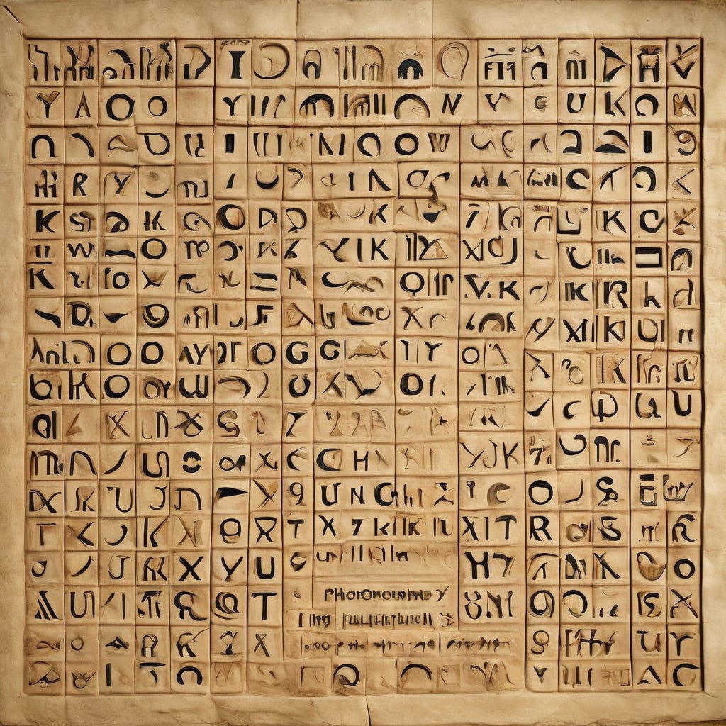 Writing Phoenician Alphabet