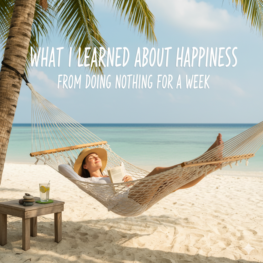 What I Learned About Happiness From Doing Nothing for a Week | by Adv ...